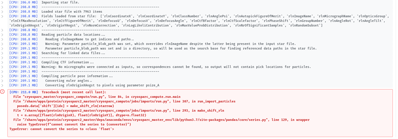 Import particles with TypeError: cannot convert the series to (v3.0.0 ... Import particles with TypeError: cannot convert the series to (v3.0.0 ...