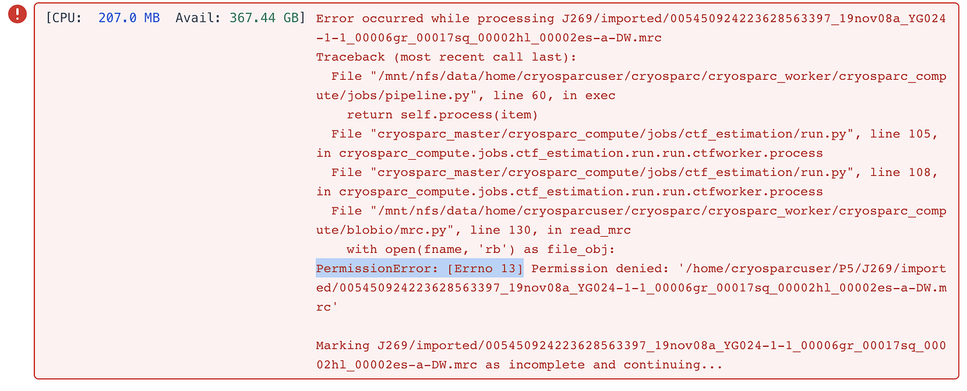 Permissionerror [errno 13] When Do The Patch Ctf Estimation Data