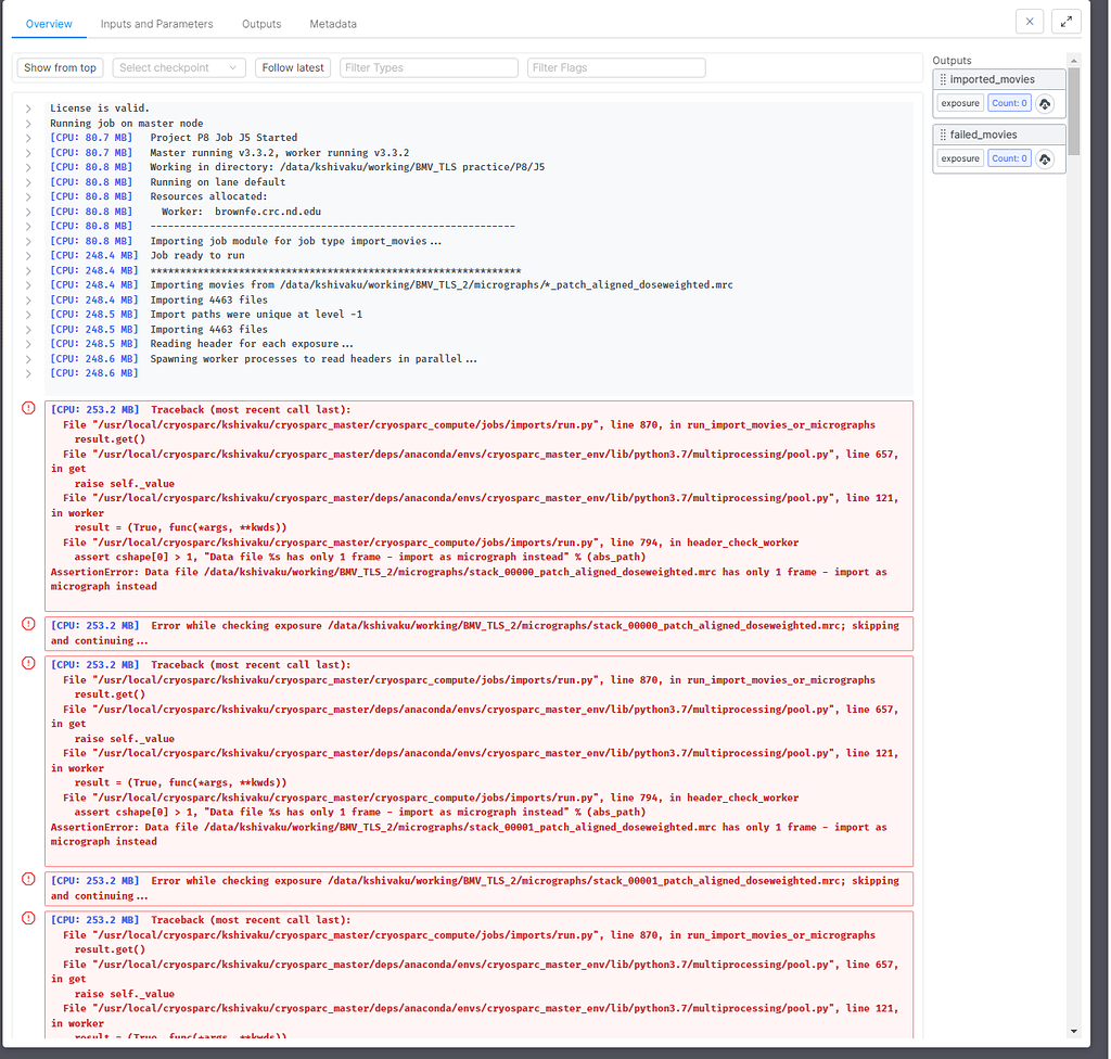 Importing Movies Import And Export Cryosparc Discuss 
