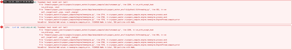 Local refinement error (cryoSPARC v4.5.3) - Local Refinement ... Local refinement error (cryoSPARC v4.5.3) - Local Refinement ...